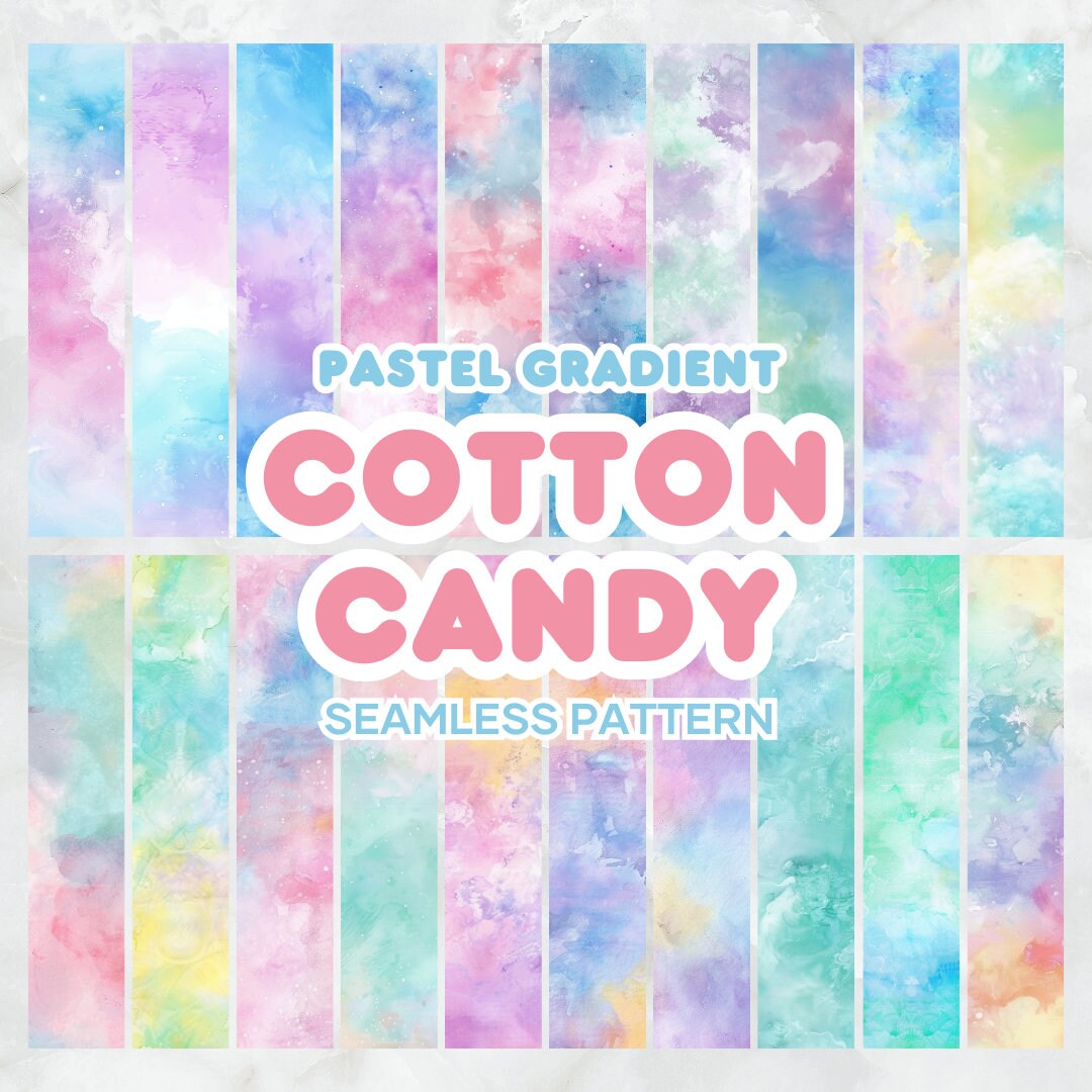 40 Pastel Cotton Candy Gradient Pattern Digital Papers, Gift Wrapping ...