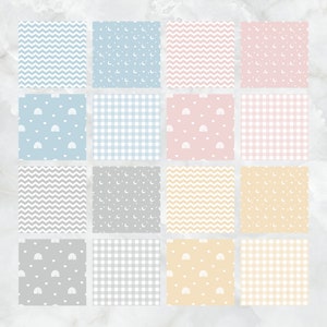20 Cute Baby Pastel Seamless Pattern - Digital Papers, Gift Wrapping ...