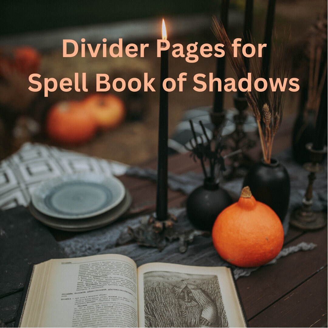 25 Divider Pages for Spell Book of Shadows Wiccan Witchcraft ...
