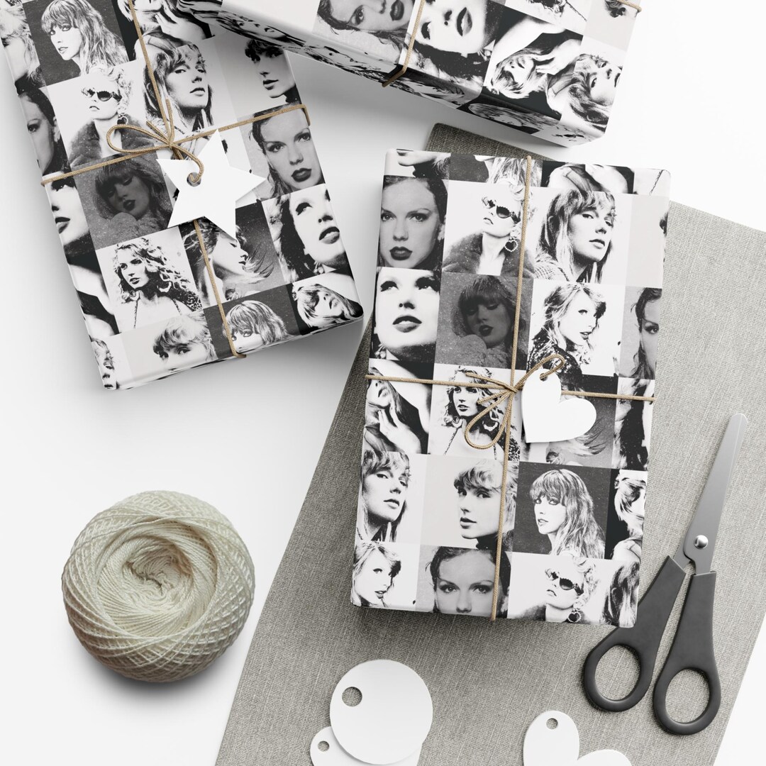 Taylor Swift the Eras Tour Gift Wrap Papers black & White - Etsy