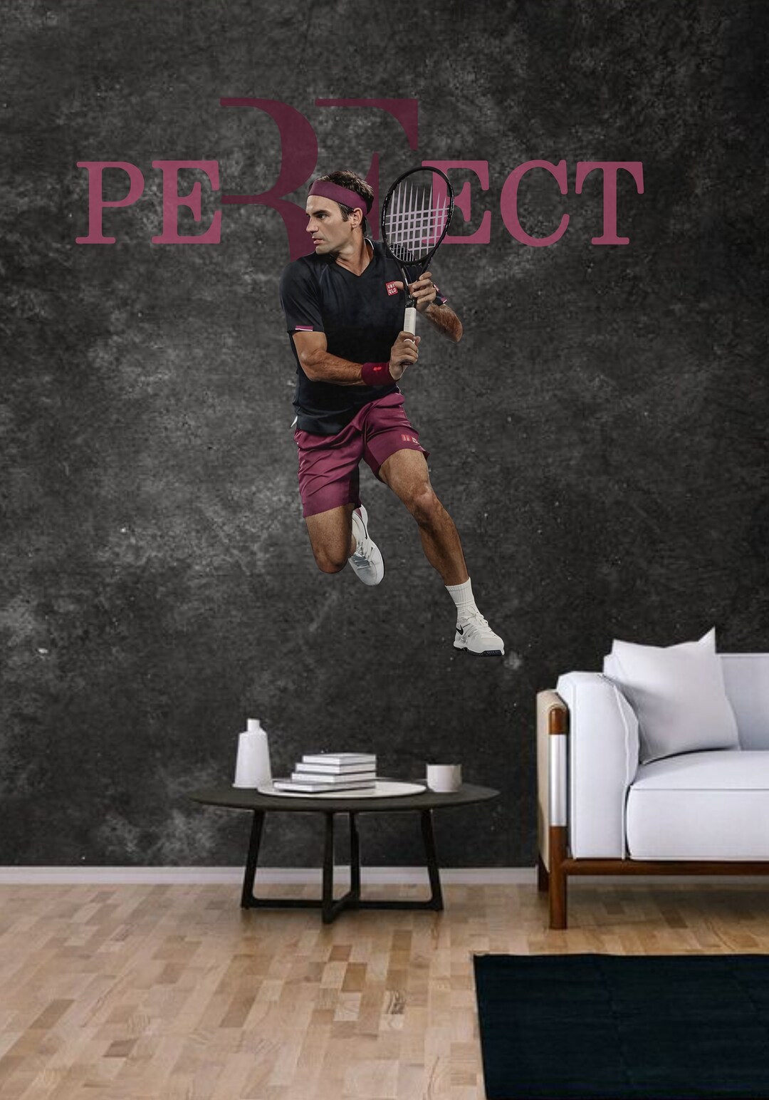 Tennis Fans Room Classic Sports Wall Decor Featuring Roger Federer - Etsy