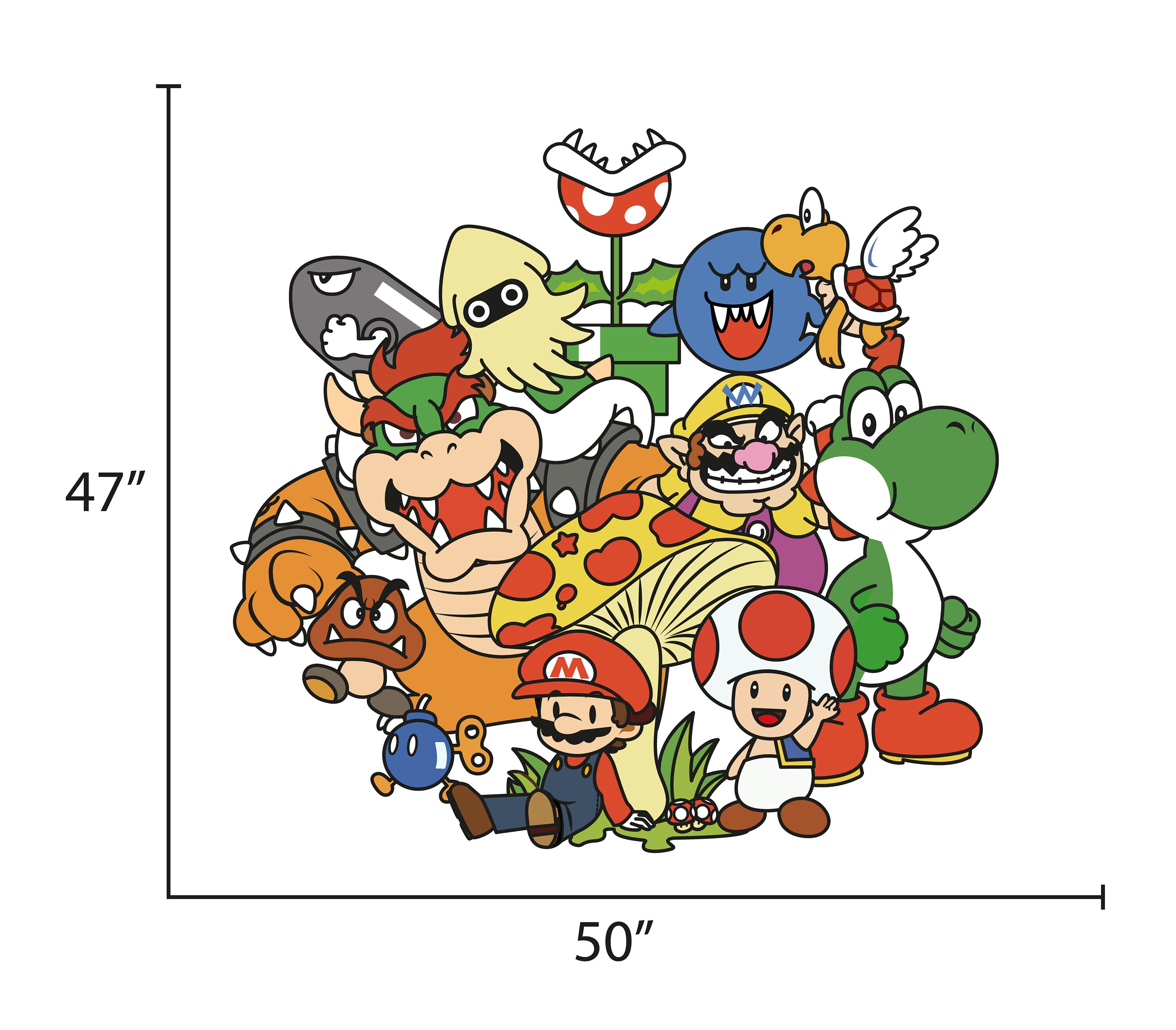 Mario-themed Room With Wall Decals, Murals, and Sticker Wallpaper - Etsy