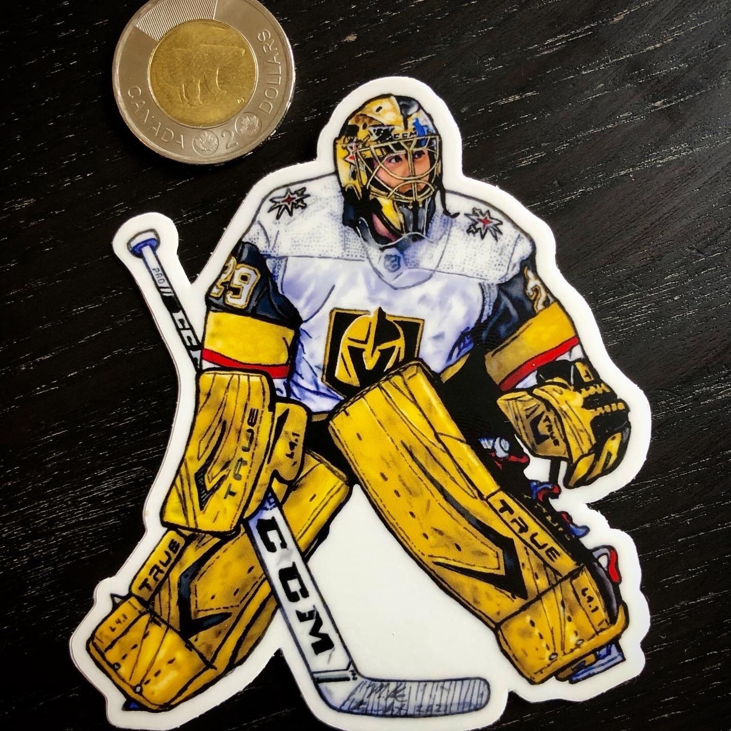 Marc-andré Fleury Vegas Golden Hockey Goalie Vinyl Sticker Perfect for ...