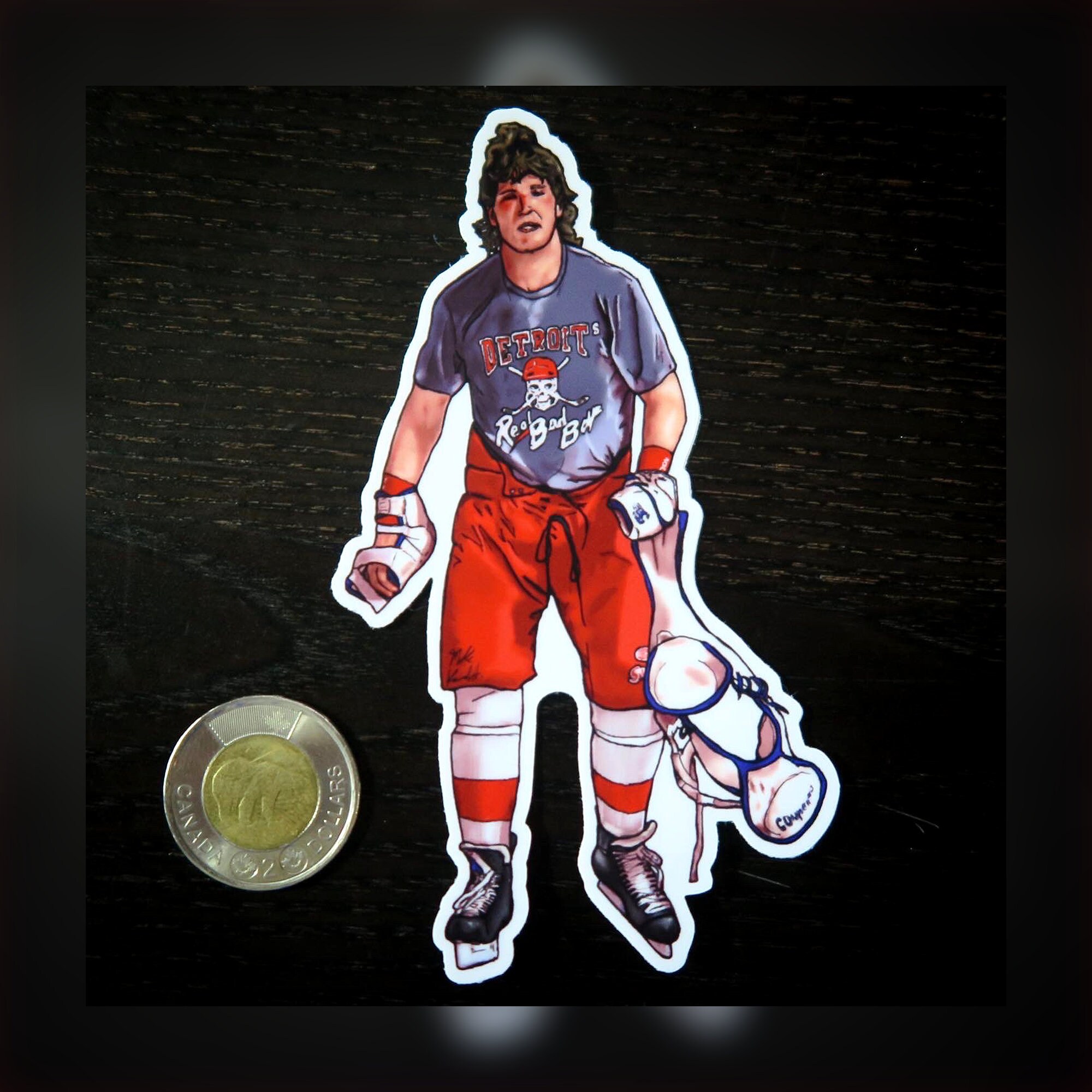 Bob Probert Detroit Hockey Enforcer Vinyl Sticker Perfect for Hockey ...