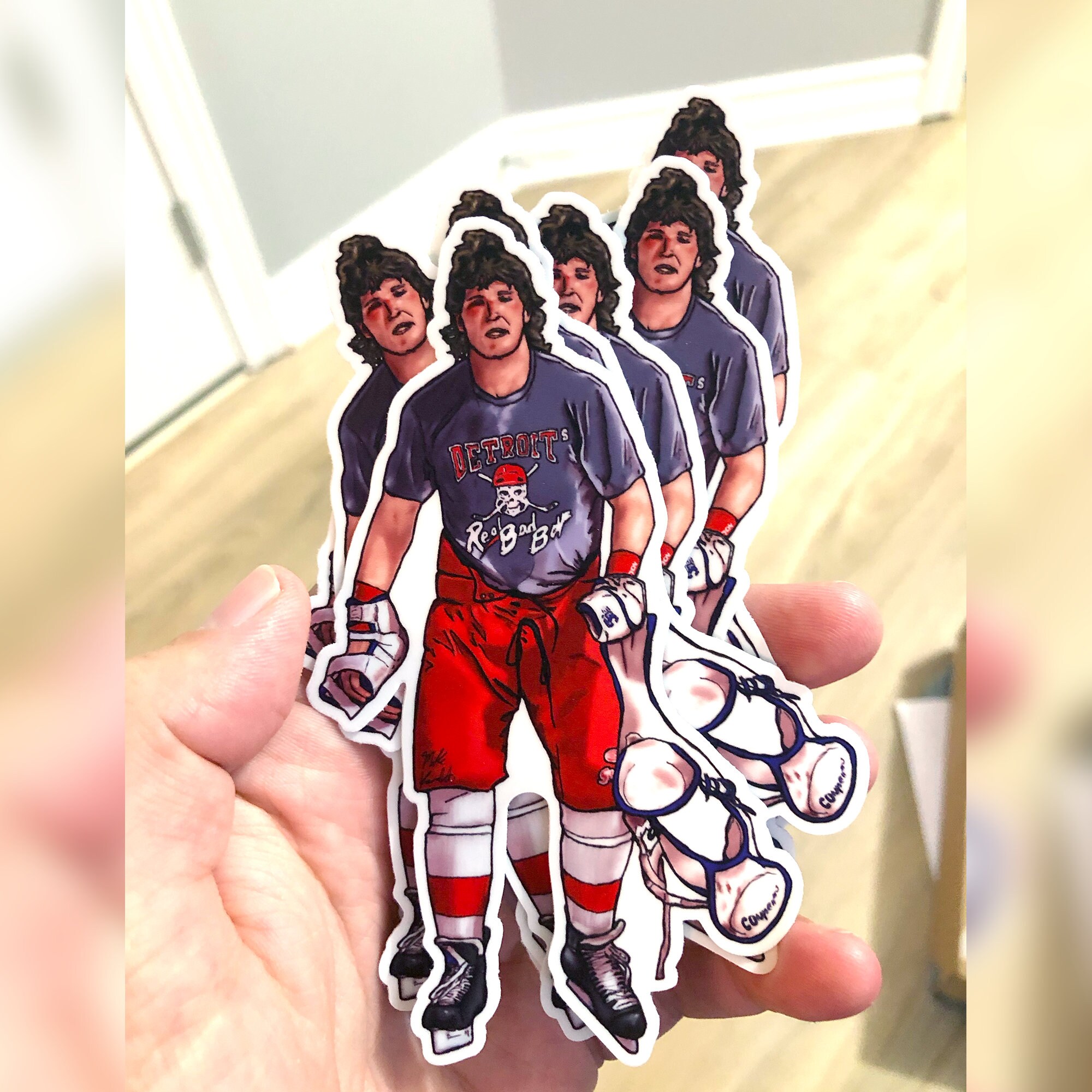 Bob Probert Detroit Hockey Enforcer Vinyl Sticker Perfect for Hockey ...