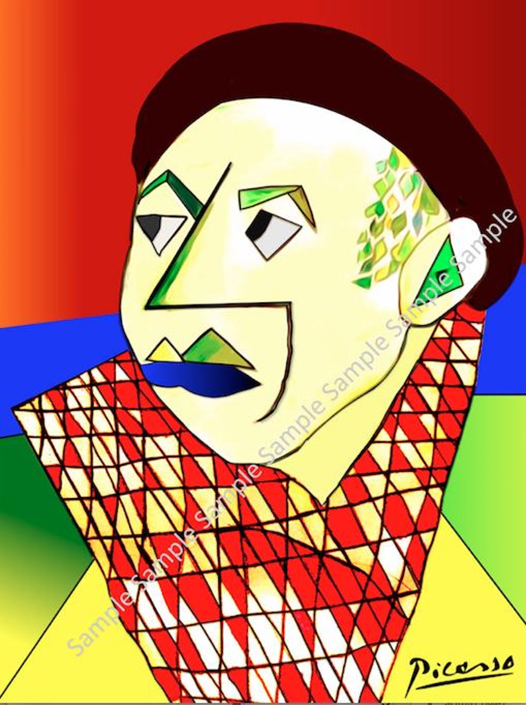 You Will Love This Digital Download Picture of Picasso, as If Drawn by ...
