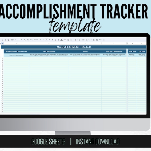 Accomplishment Tracker - Etsy