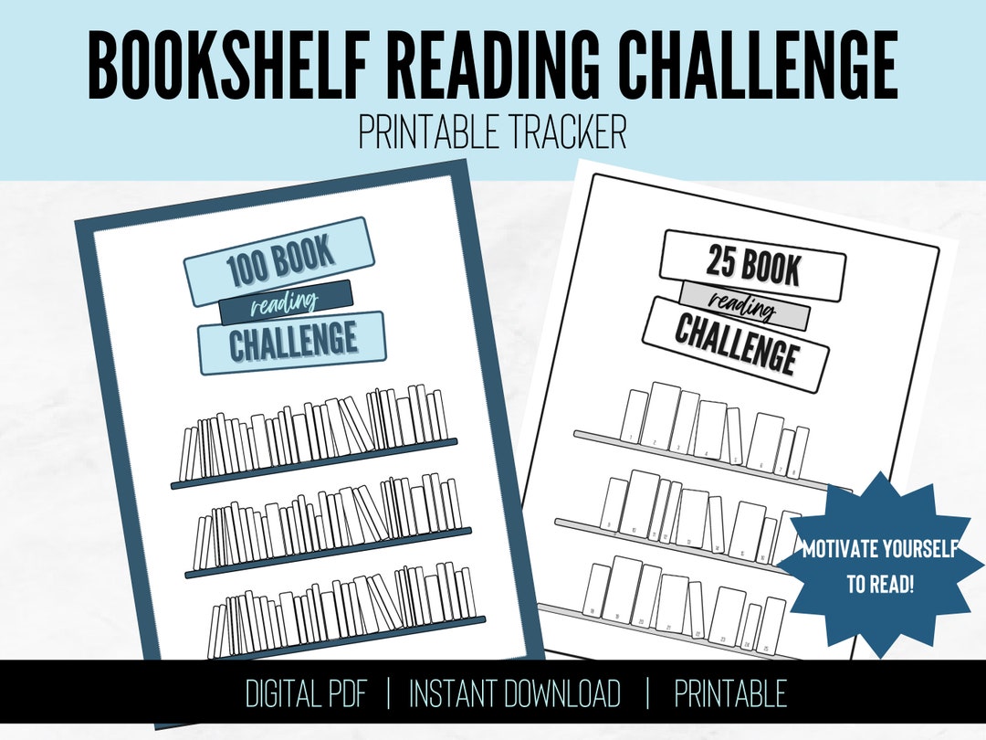 Bookshelf Goal Reading Tracker PDF Download | Printable Reading ...