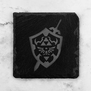 Zelda - Square Coasters - Laser Engraved Slate Coaster Set - the Legend ...