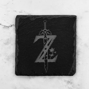 Zelda - Square Coasters - Laser Engraved Slate Coaster Set - the Legend ...