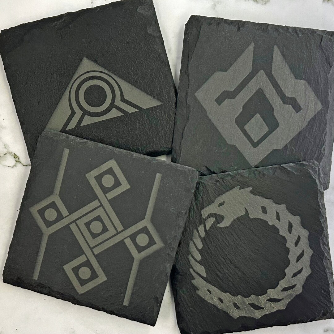 XC3 - Square Coasters - Laser Engraved Slate Coaster Set - Xenoblade ...
