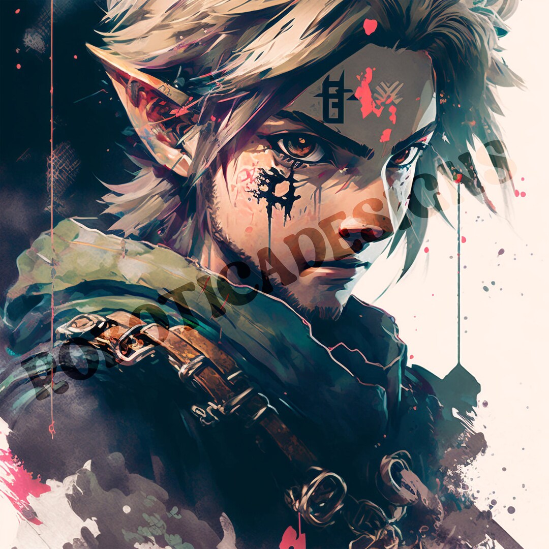 Ai-generated Anime Link Illustration, High-resolution JPG File - Etsy