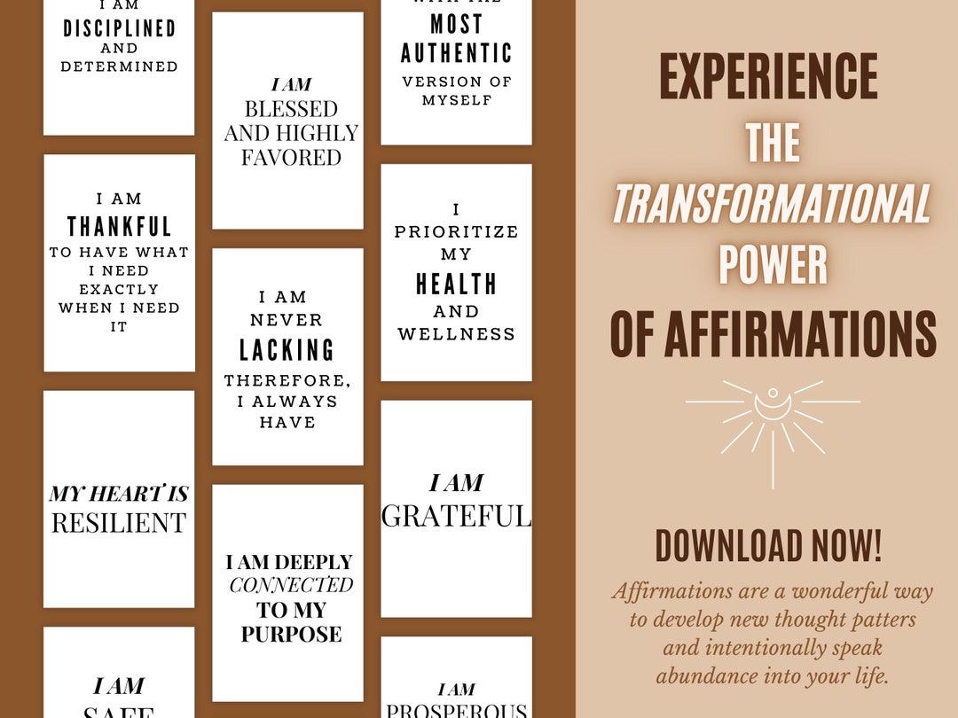 40+ ABUNDANCE Affirmation Cards | Instant Download, Printable ...