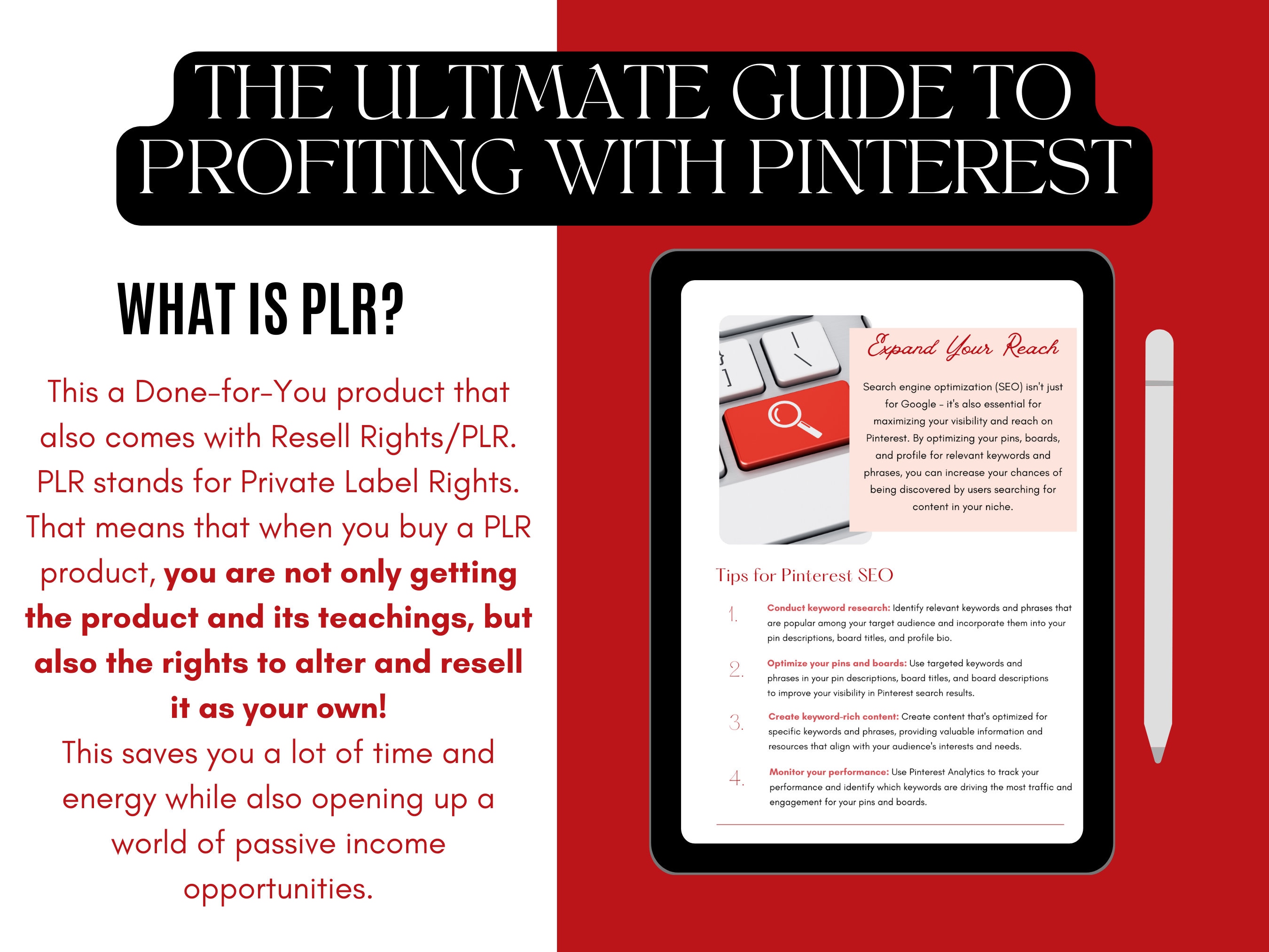 Pinterest Marketing Guide | Pins and Profits, PLR Guide to Making Money ...
