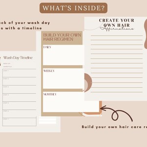 Natural Hair Care Planner: Editable Canva Template (digital Download ...