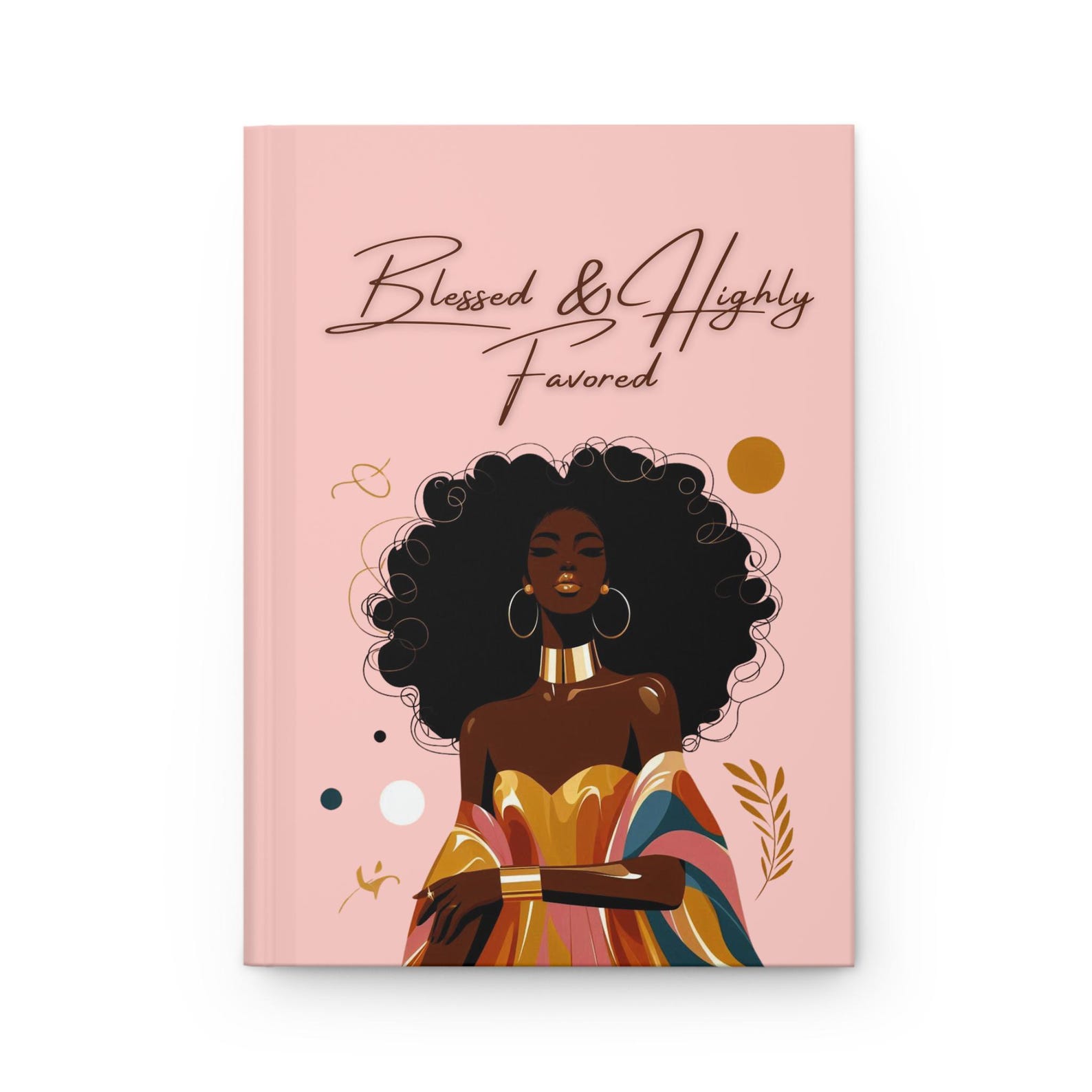Black Woman Art Journal - 'blessed & Highly Favored' Inspirational ...