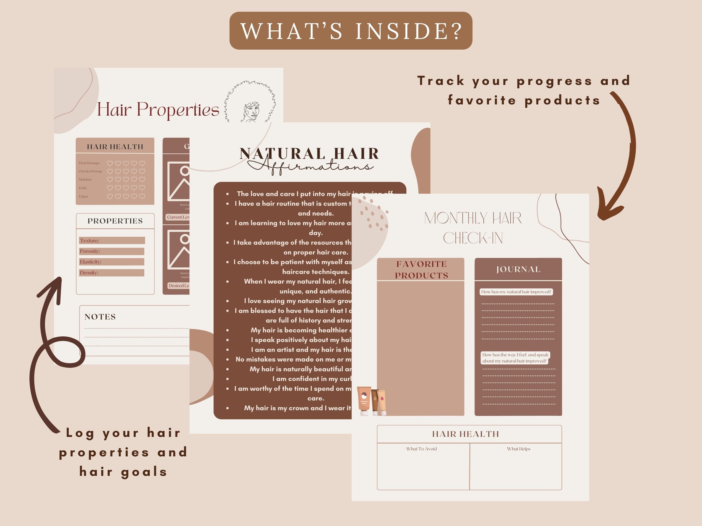 Natural Hair Care Planner: Editable Canva Template (digital Download ...