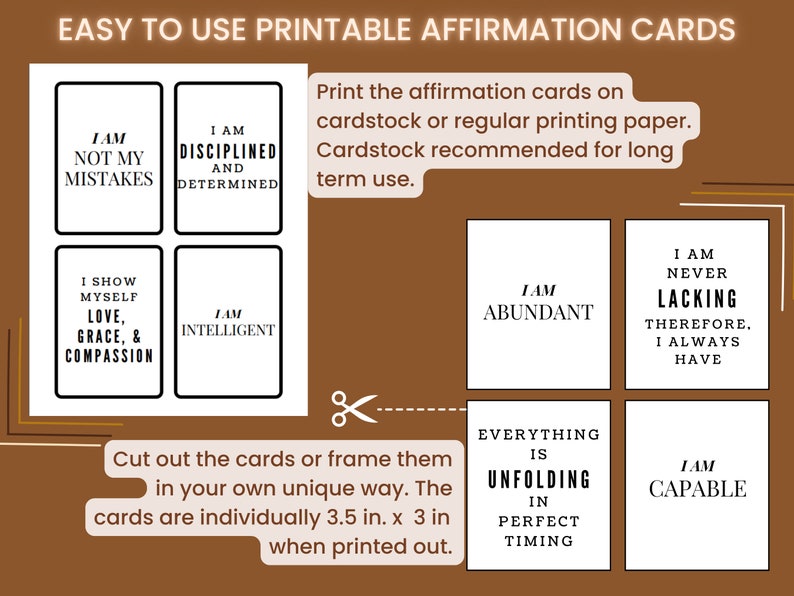 40+ ABUNDANCE Affirmation Cards | Instant Download, Printable ...