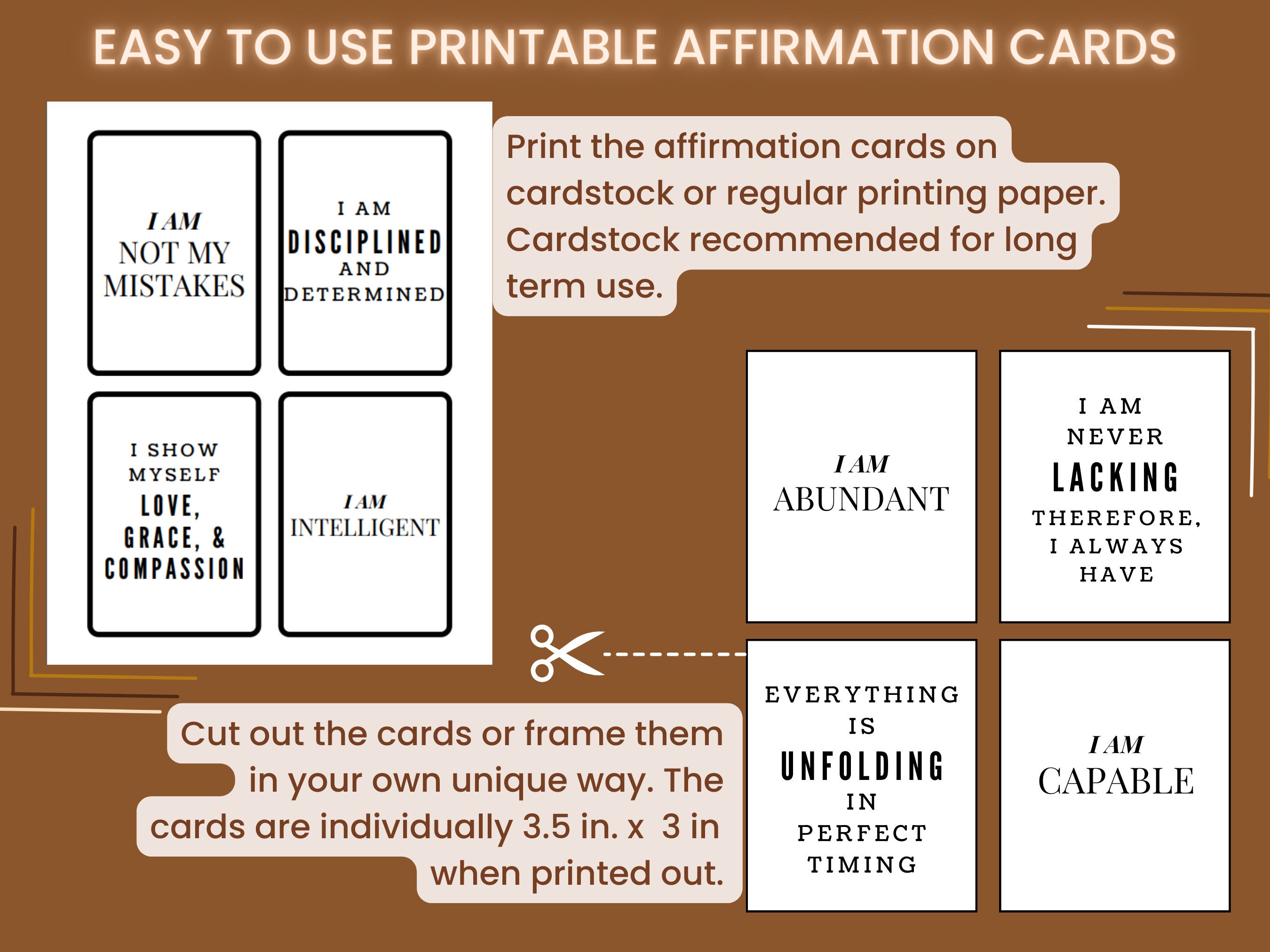 40 ABUNDANCE Affirmation Cards Instant Download, Printable Affirmations ...