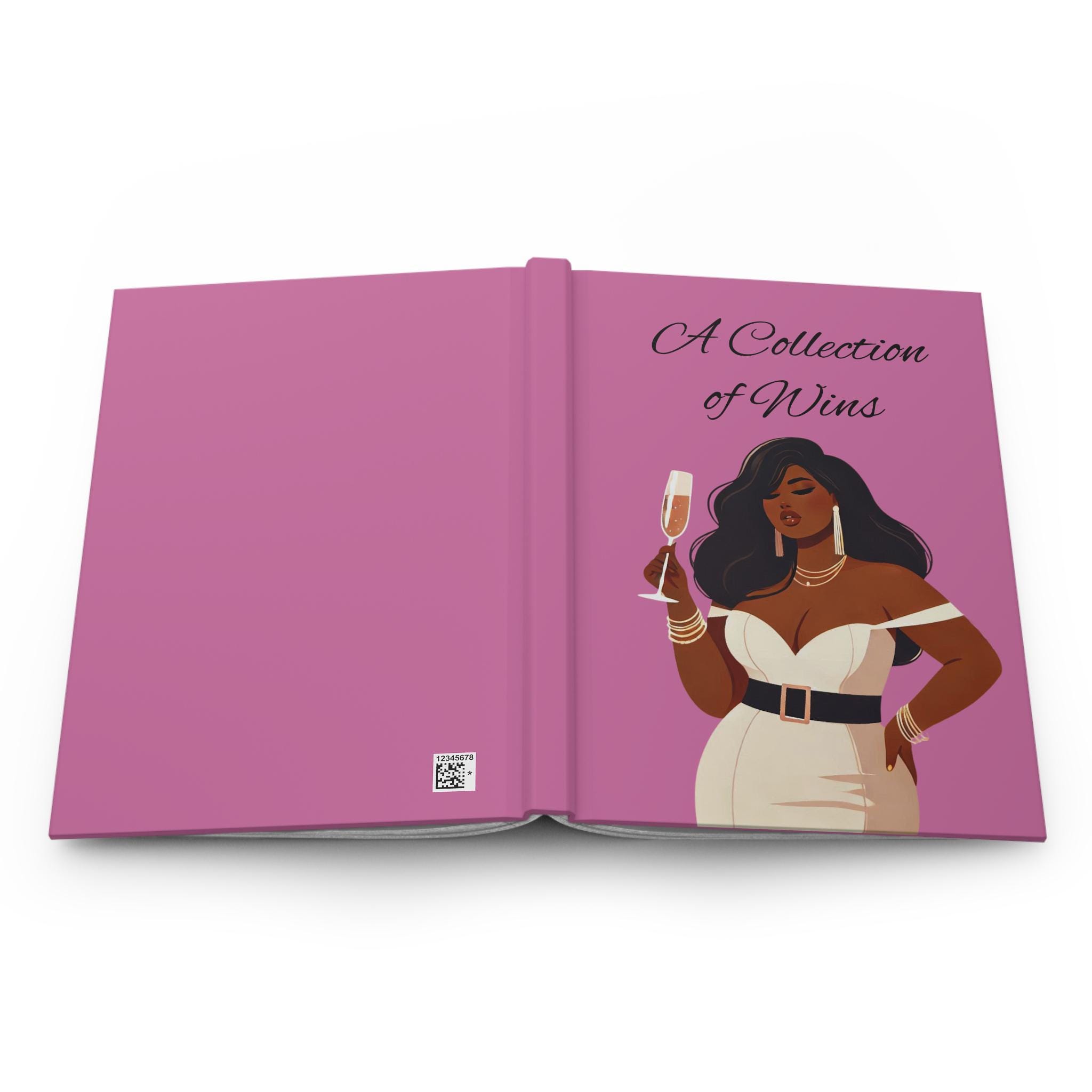 Hardcover Gratitude Journal, Black Woman With Champagne Glass Design, A ...