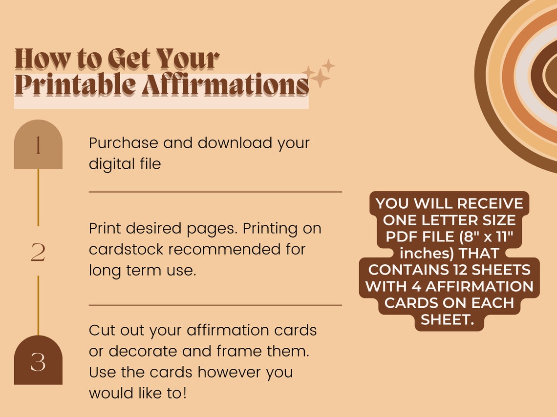 40+ ABUNDANCE Affirmation Cards | Instant Download, Printable ...