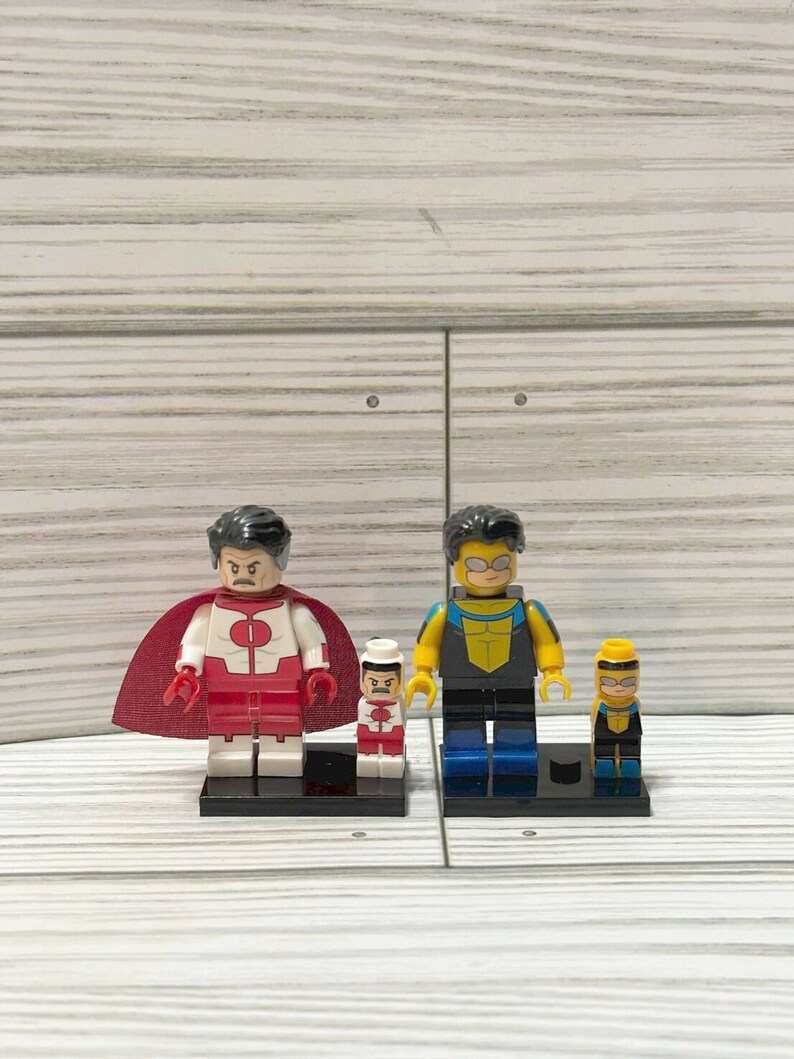 Invincible & Omni-man Inspired Minifigure Set, Custom Superhero Figures ...
