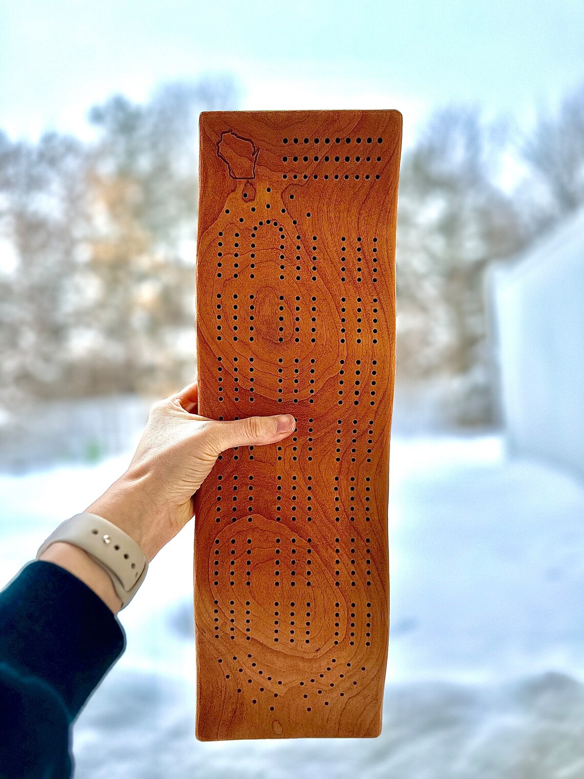 Personalized Cribbage Board, Wood Anniversary Gift, Custom Cribbage ...