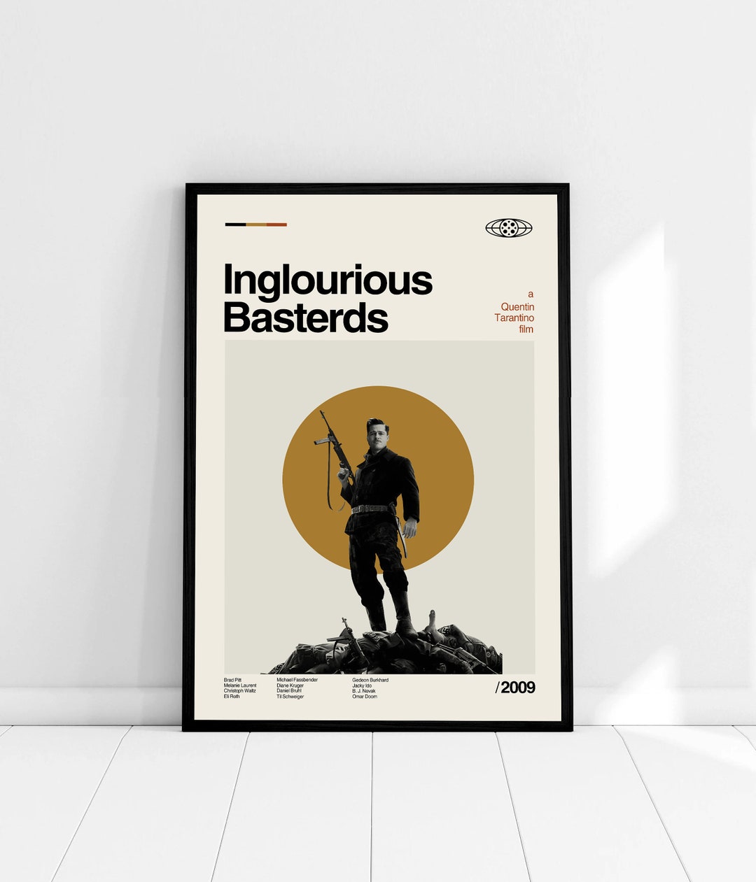 Inglourious Basterds Poster Brad Pitt Film Minimalist - Etsy