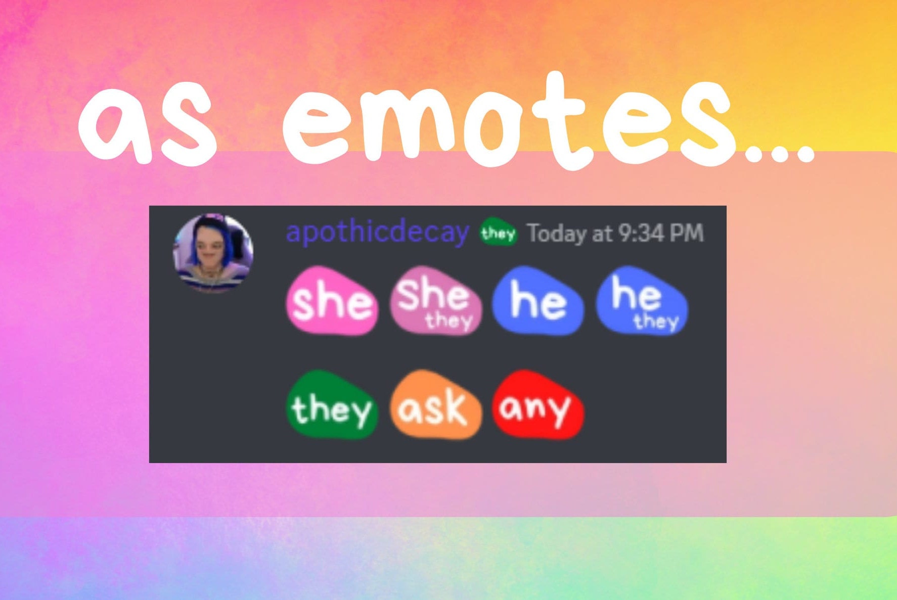 Discord an Twitch Pronoun Badges Emotes Twitch Affiliated or Partnered ...