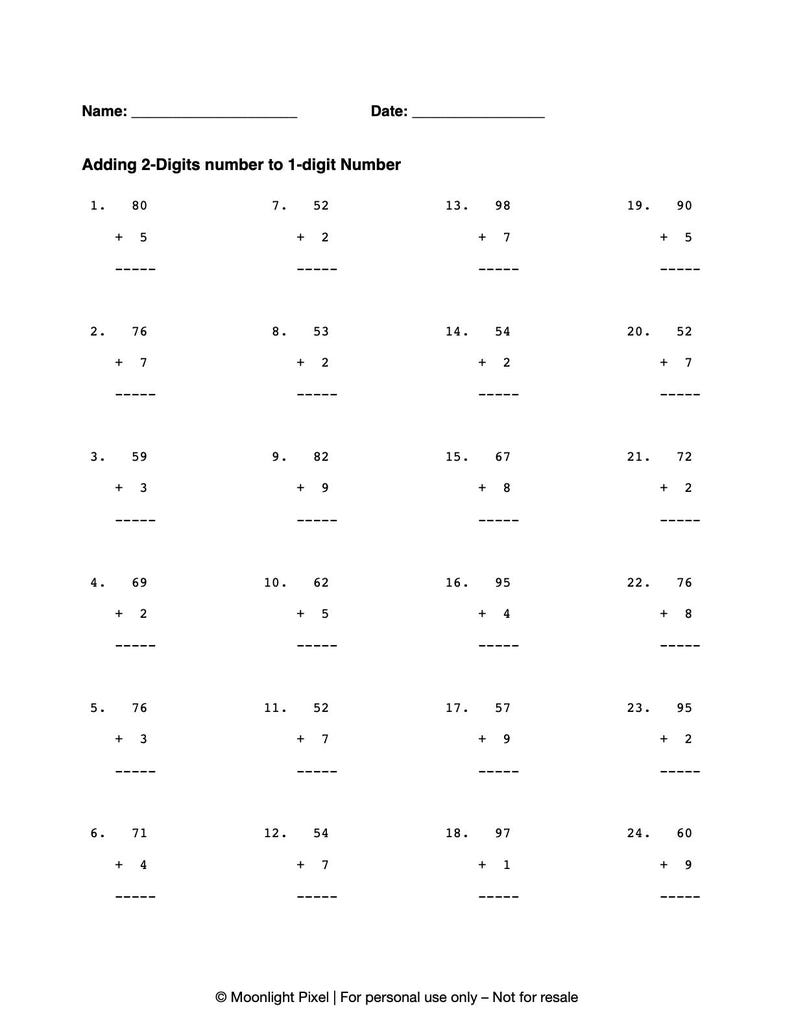 3rd Grade Math Workbook: Addition, Subtraction, Multiplication (PDF ...