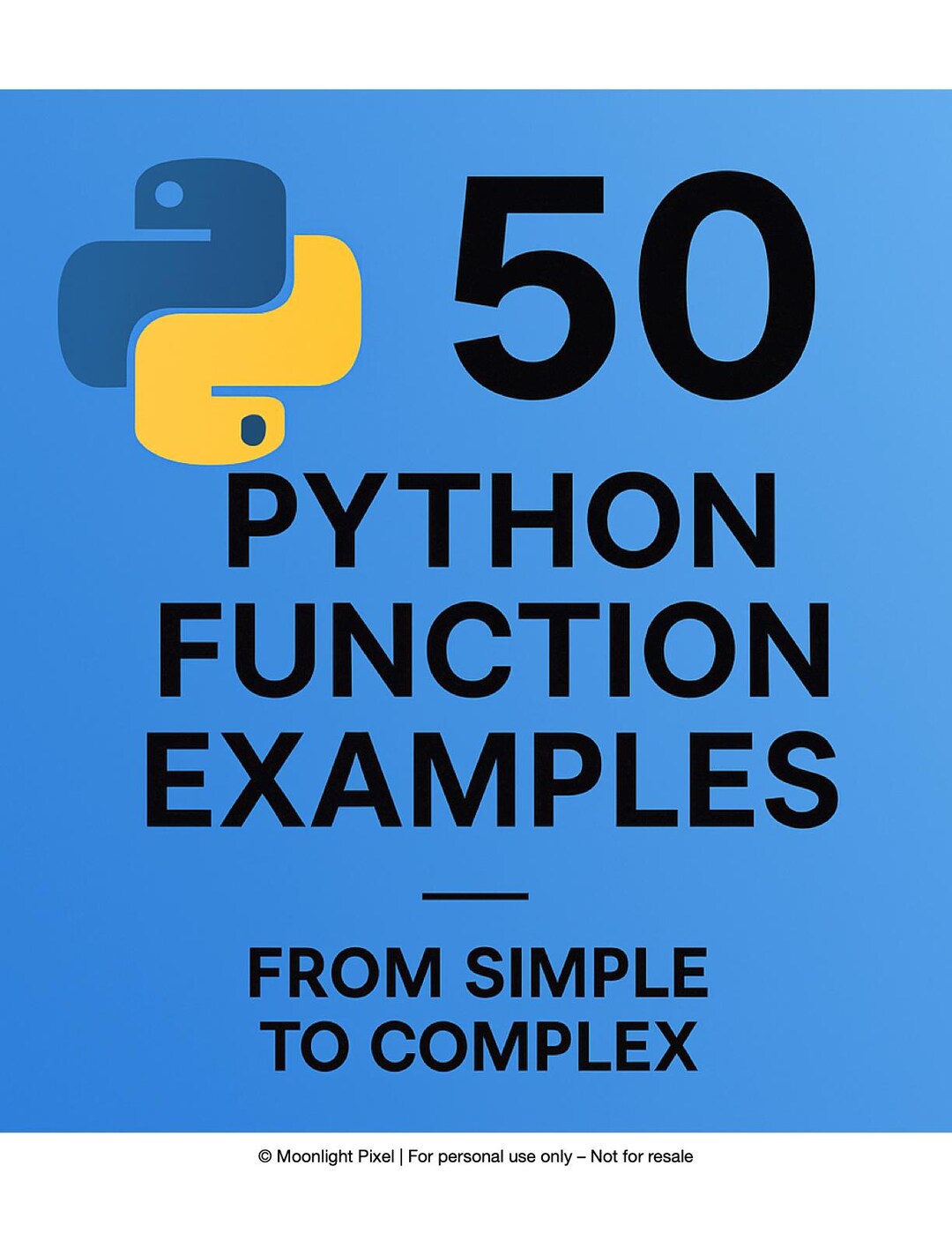 Python Function Examples PDF Guide: Beginner to Advanced - Etsy Canada