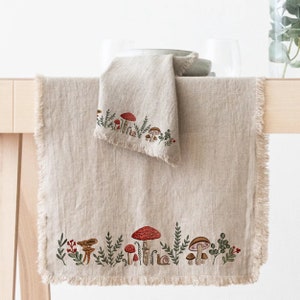 Enchanted Forest Mushrooms Border Machine Embroidery Design, Instant ...
