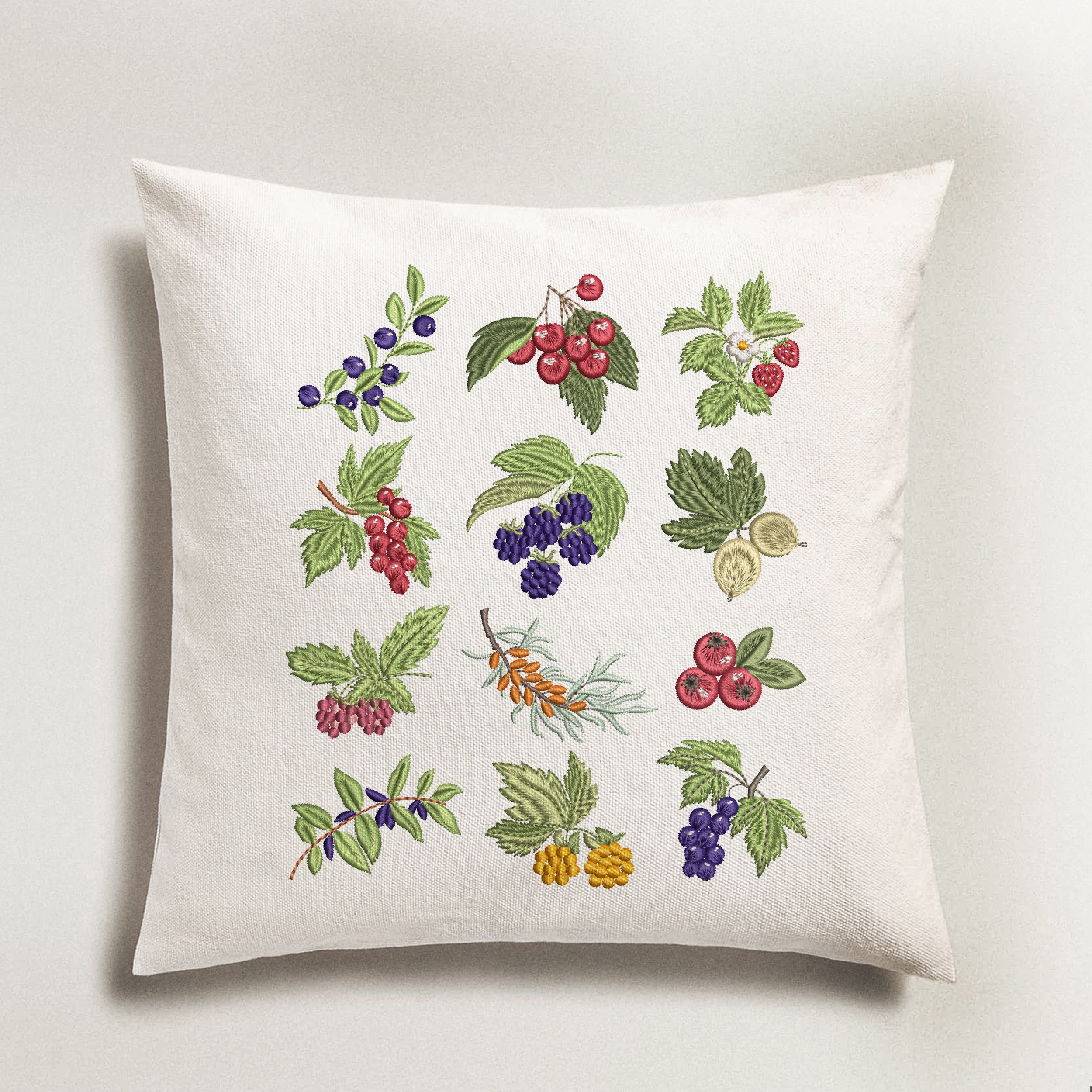 12 Berries Machine Embroidery Design Bundle, Berry Blueberry Raspberry ...