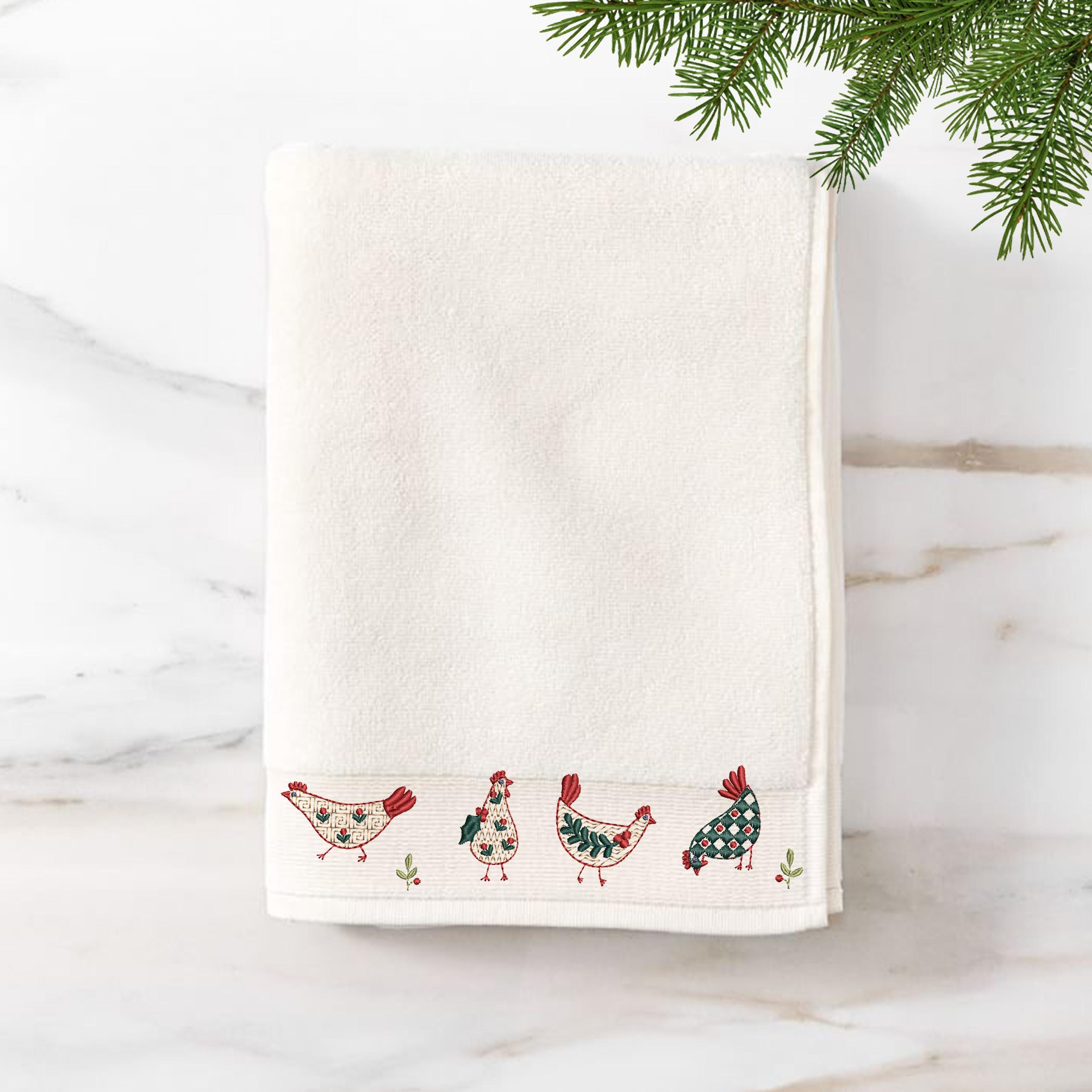 12 Christmas Chicken Machine Embroidery Design Bundle, Mini Tiny Hen ...