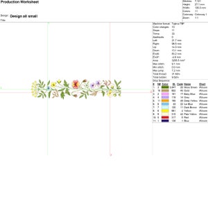 Enchanted Garden Border Machine Embroidery Design + 8 Flowers, Instant ...