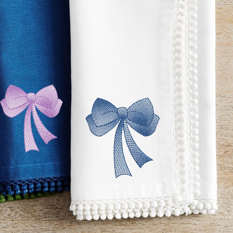 3 Bows Machine Embroidery Design Bundle, Instant Download Zip - 5 Sizes ...
