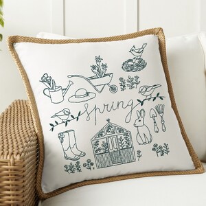 Spring Garden Machine Embroidery Design Set, Easter Floral Meadow ...