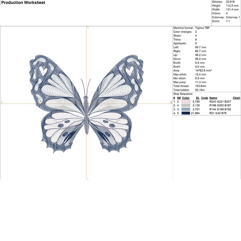 4 Classic Butterfly Machine Embroidery Designs Botanical - Etsy