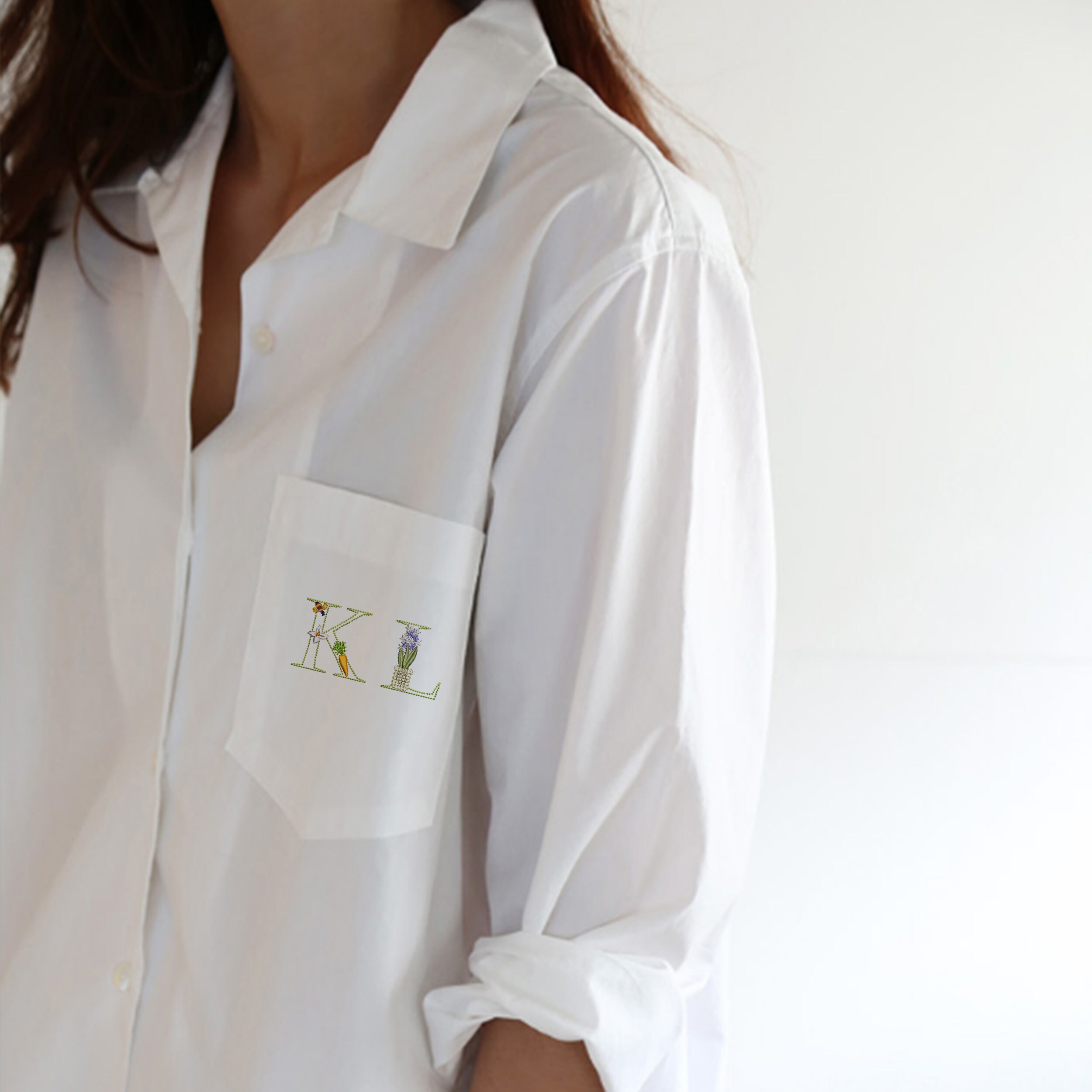 Flower Garden Alphabet Machine Embroidery Design Package - Etsy