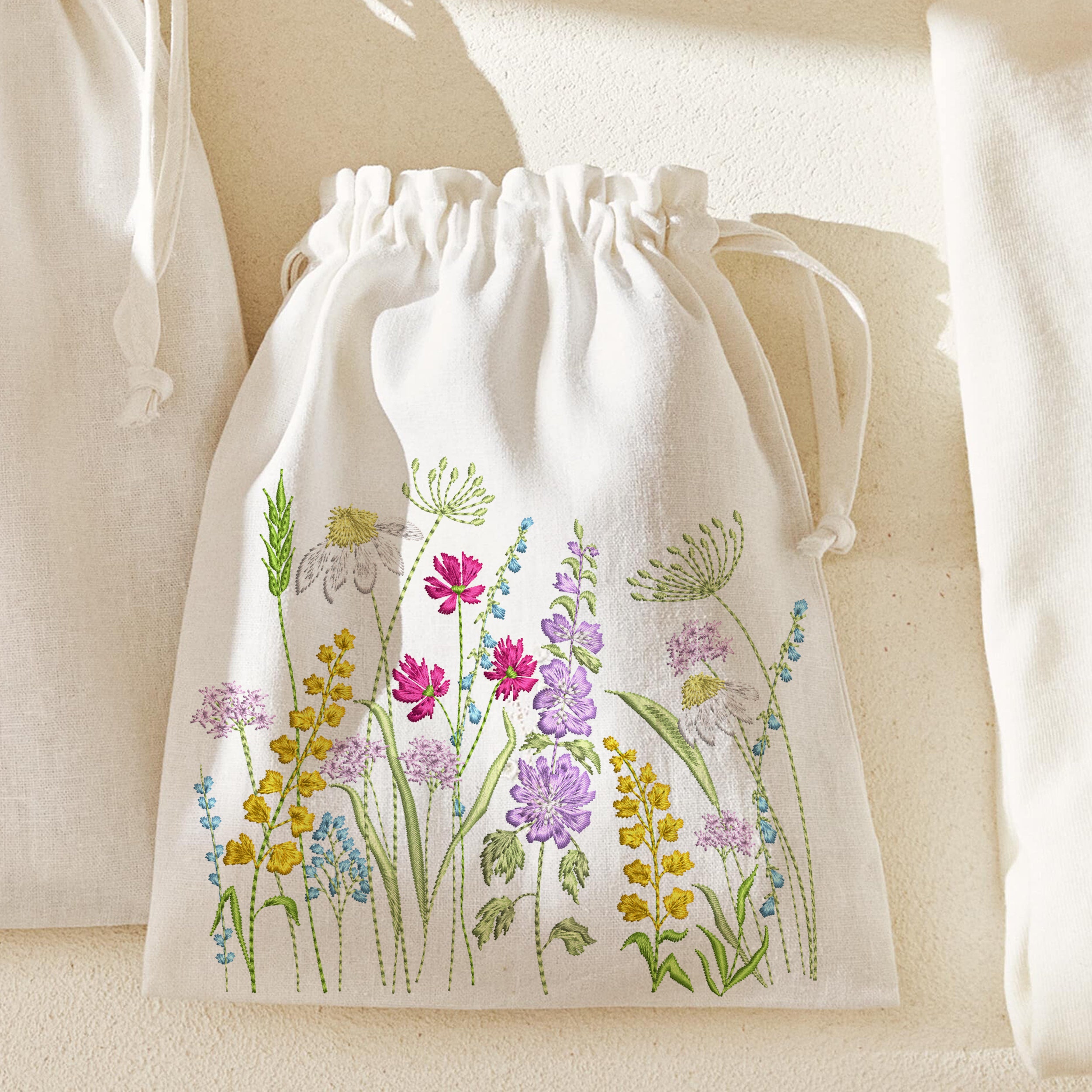 Enchanted Garden Machine Embroidery Design, Easter Floral Meadow Wild ...