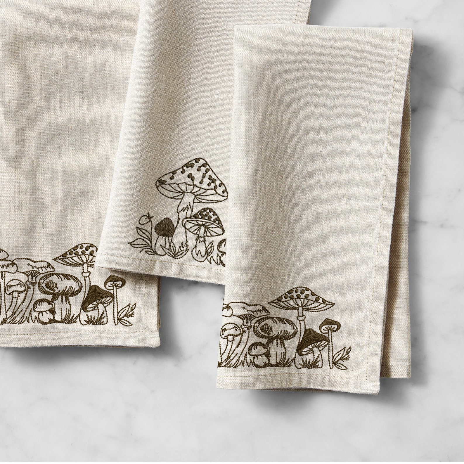 Happy Forest Mushrooms Border Machine Embroidery Design, Instant ...