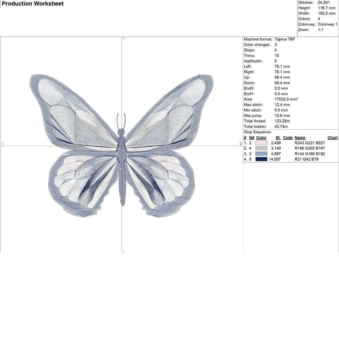 4 Classic Butterfly Machine Embroidery Designs, Botanical Garden ...