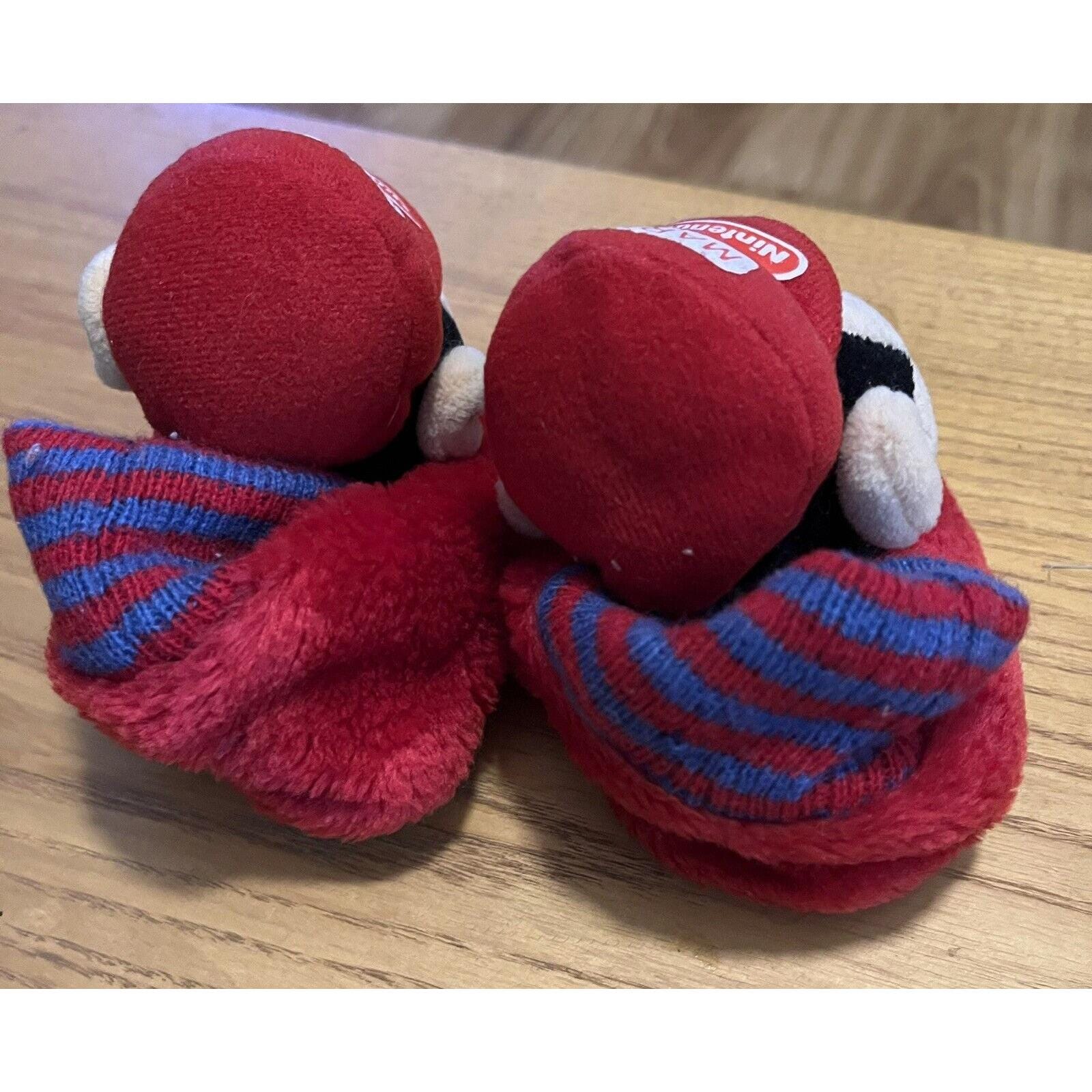 Vintage RARE 1989 Super Mario Bros Plush Fuzzy Slippers Nintendo 3-4 ...