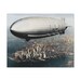 Colorized Classic Photograph of Blimp Over New York Matte Canvas ...