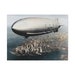 Colorized Classic Photograph of Blimp Over New York Matte Canvas ...
