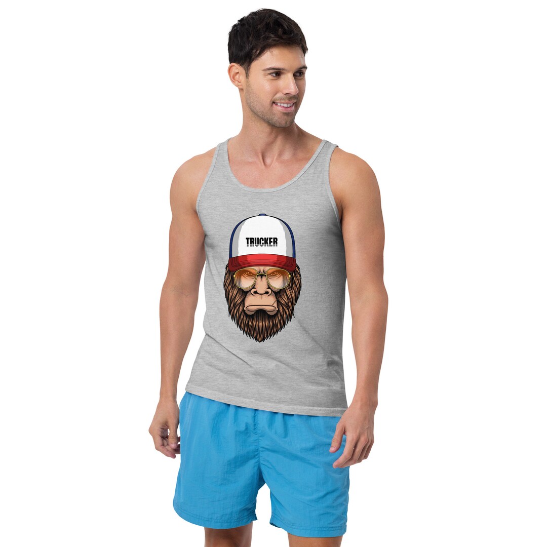 Bigfoot Trucker Tank Top, Sasquatch Tank, Summer Tank, Weekend Tank ...