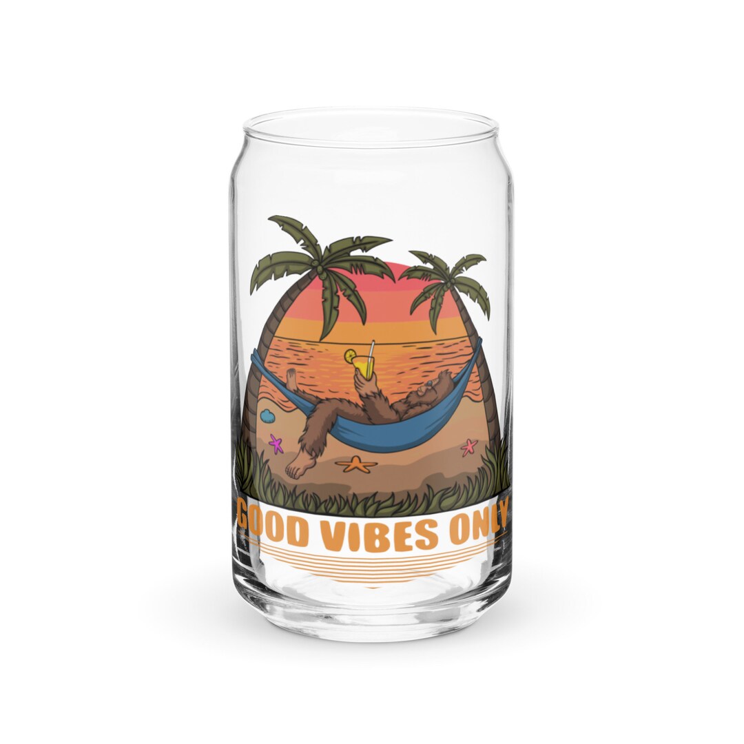 Can-shaped Glass, Good Vives Only Bigfoot Drinking Glass - Etsy
