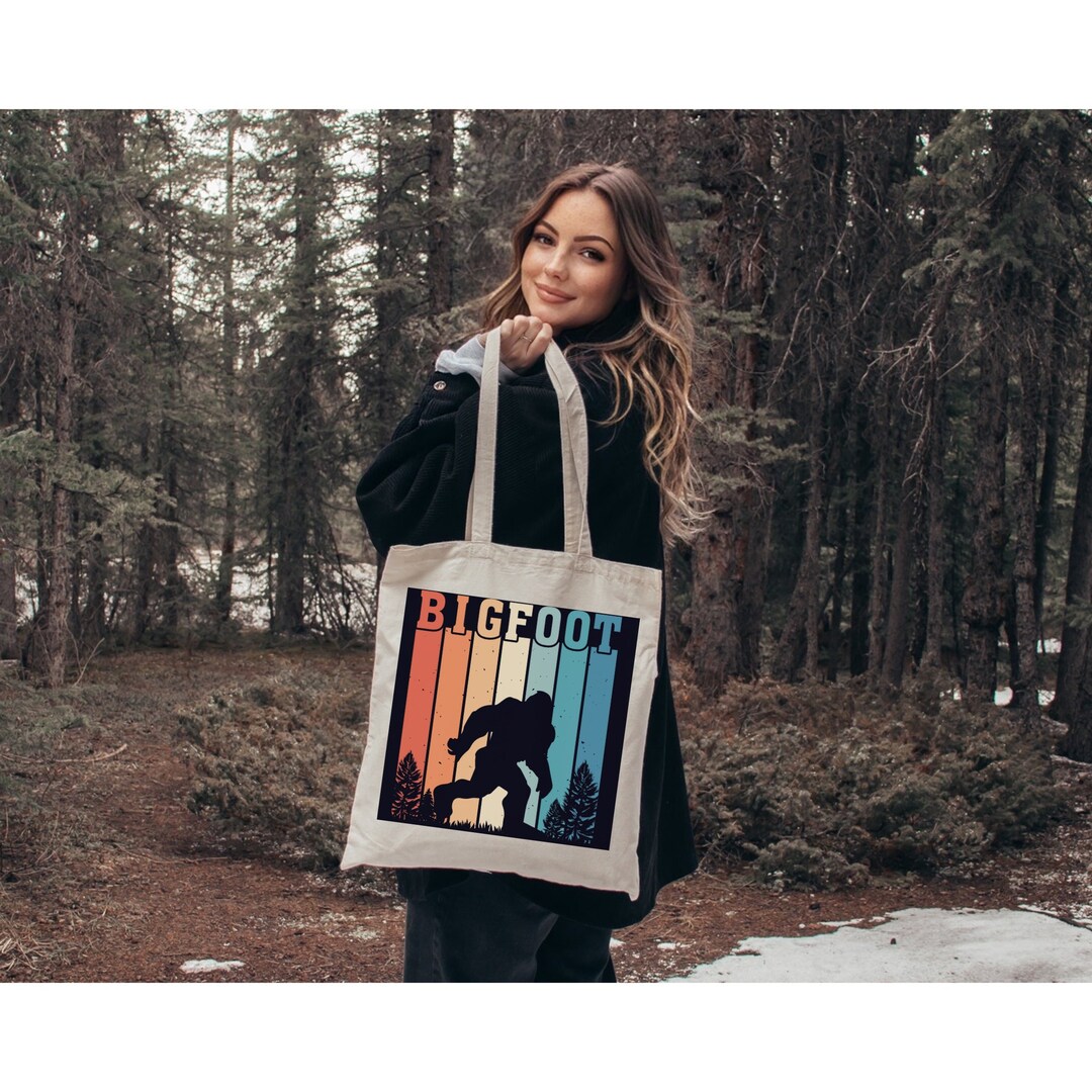 Bigfoot Tote Bag, Gift for Him, Gift for Her, Shopping Tote, Grocery ...