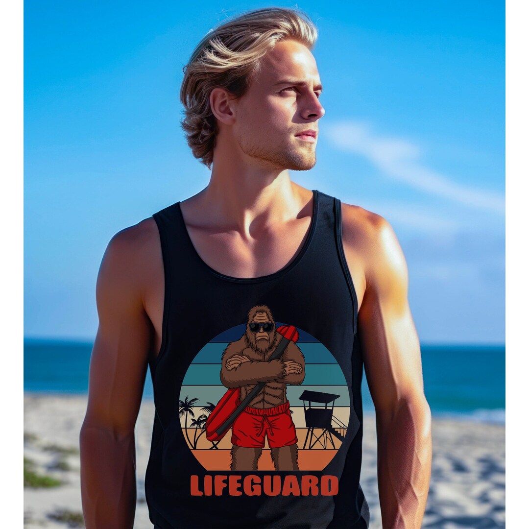 Men's Tank Top, Bigfoot Lifeguard Tank Top - Etsy