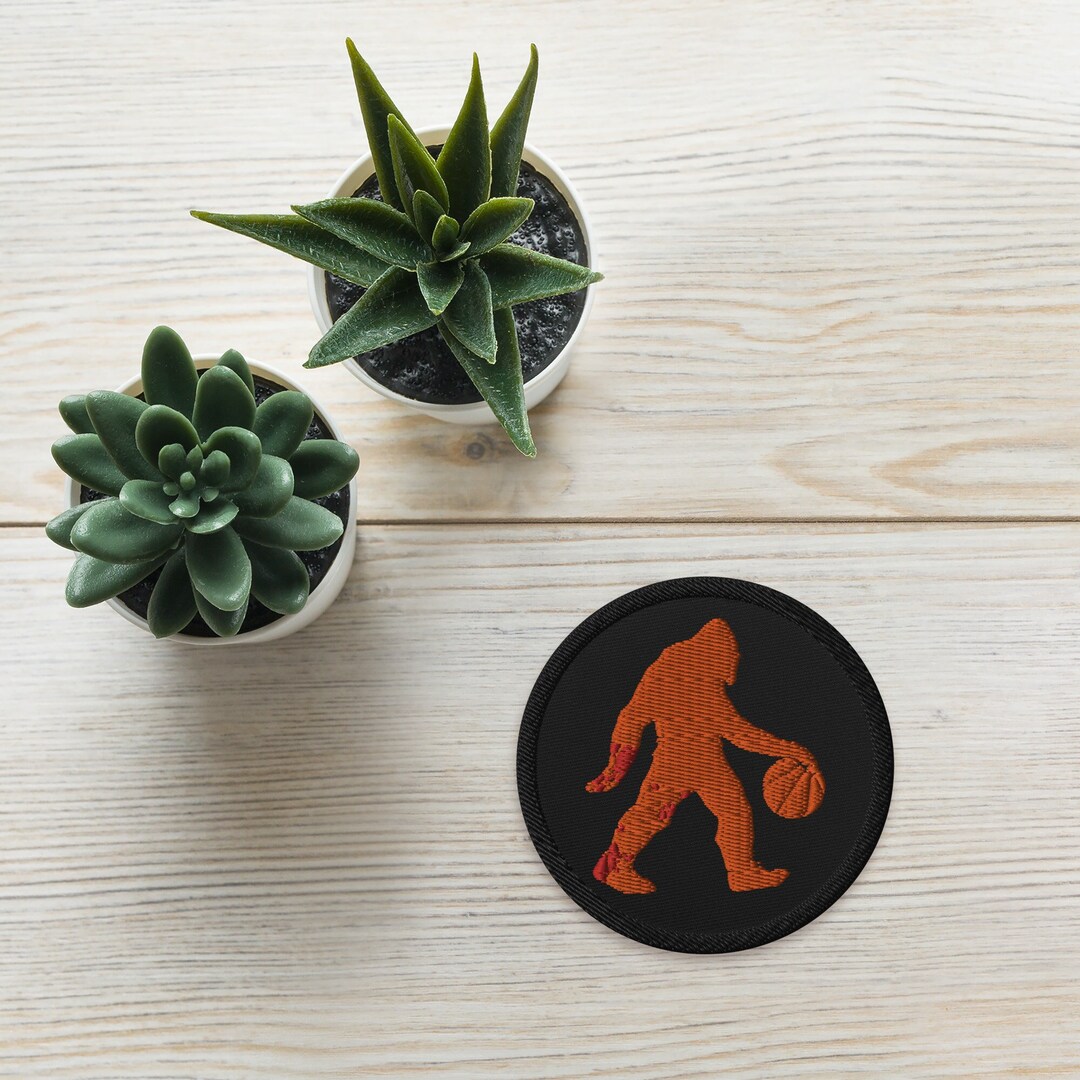 Embroidered Patches, Bigfoot Basketball Embroidered Patch - Etsy